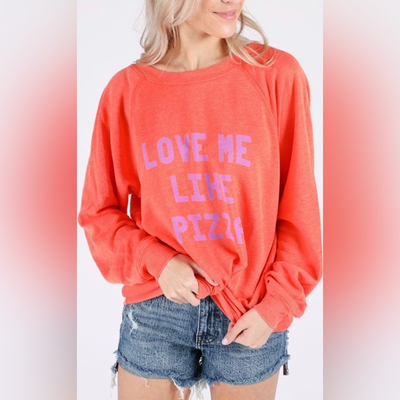 Wildfox | Sweaters | Love Me Like Pizza Wildfox Sweater | Poshmark